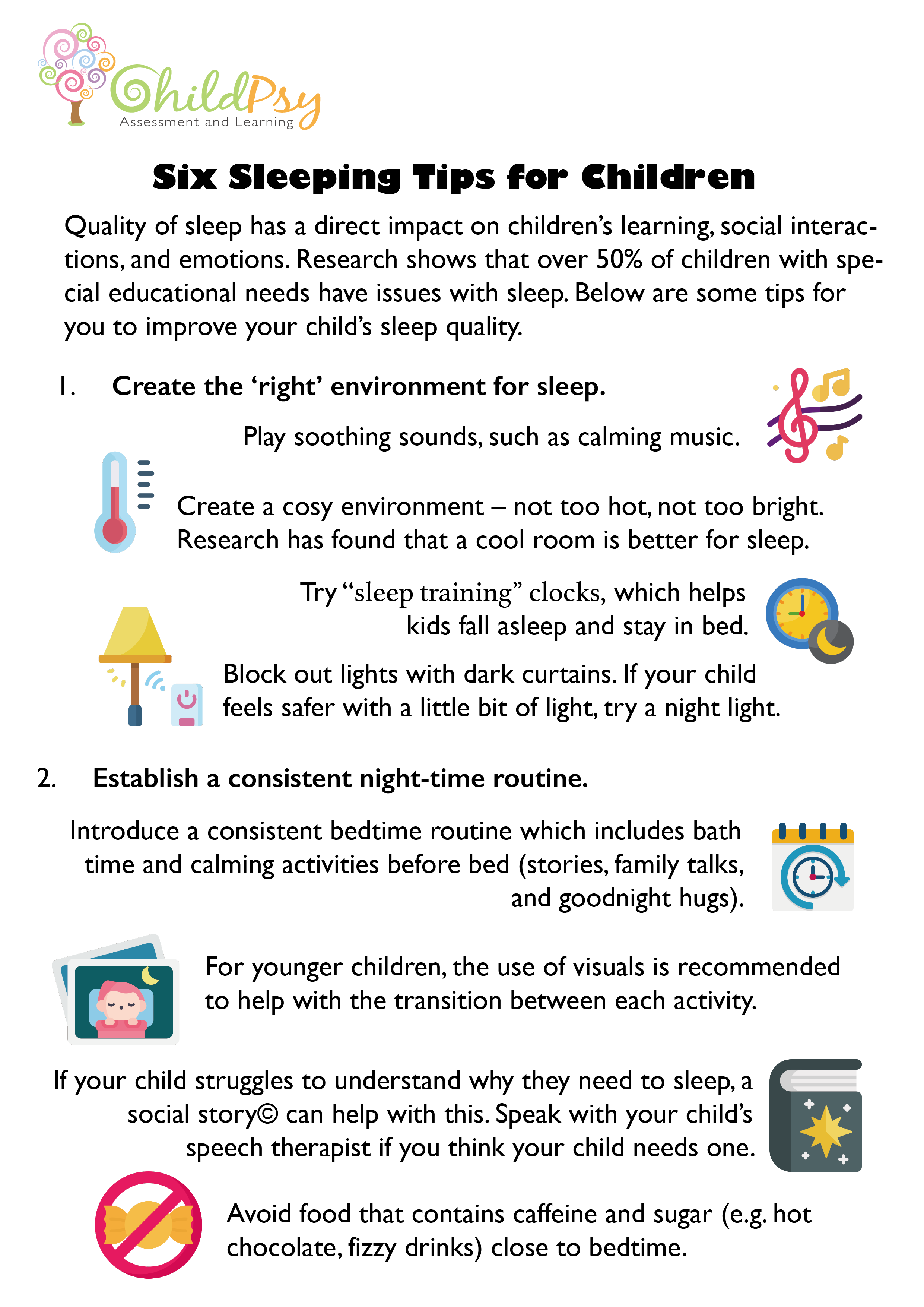 Six Sleeping Tips for Children - ChildPsy